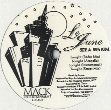 Le June - Tonight / You Just Don't Know [12"] – Morpho Records