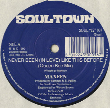 Maxeen - Never Been (In Love) Like This Before [12"] – Morpho Records