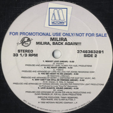 Milira - Milira, Back Again!!! [LP] – Morpho Records