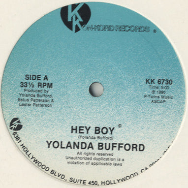 Yolanda Bufford - Hey Boy [7"] – Morpho Records