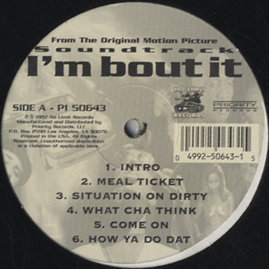 Various - I'm Bout It (Original Motion Picture Soundtrack) [LP ...